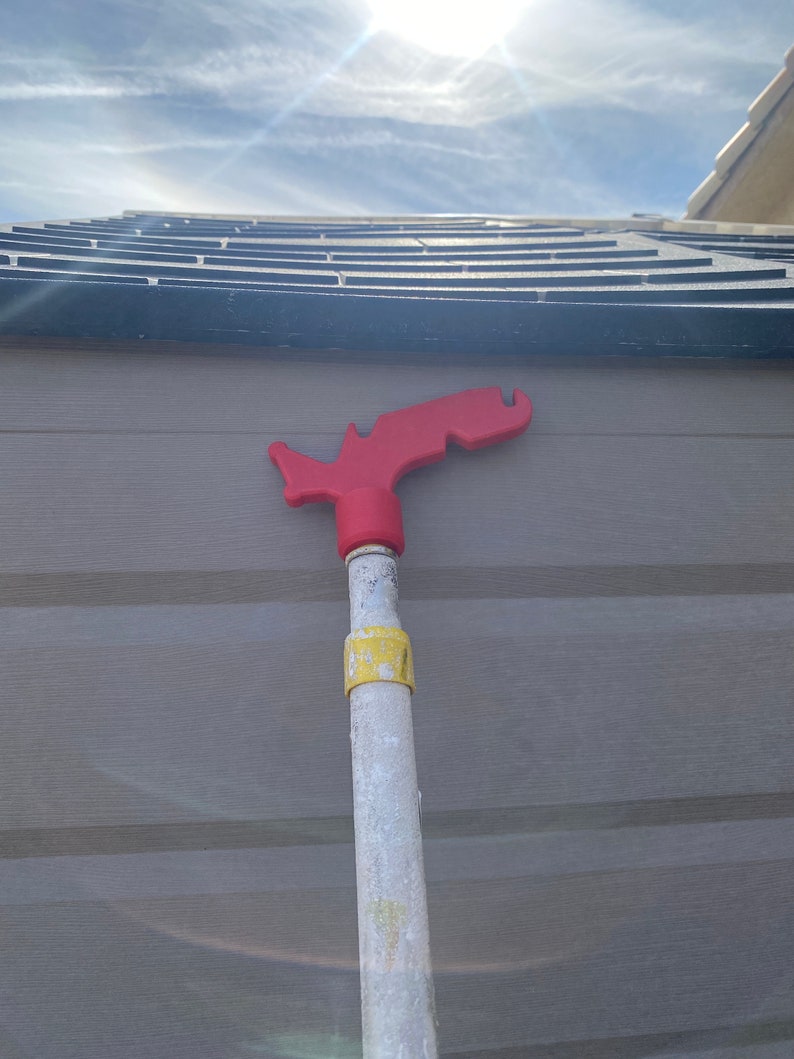 3D Printed Christmas Light Installation Painters Pole Hook Attachment ...