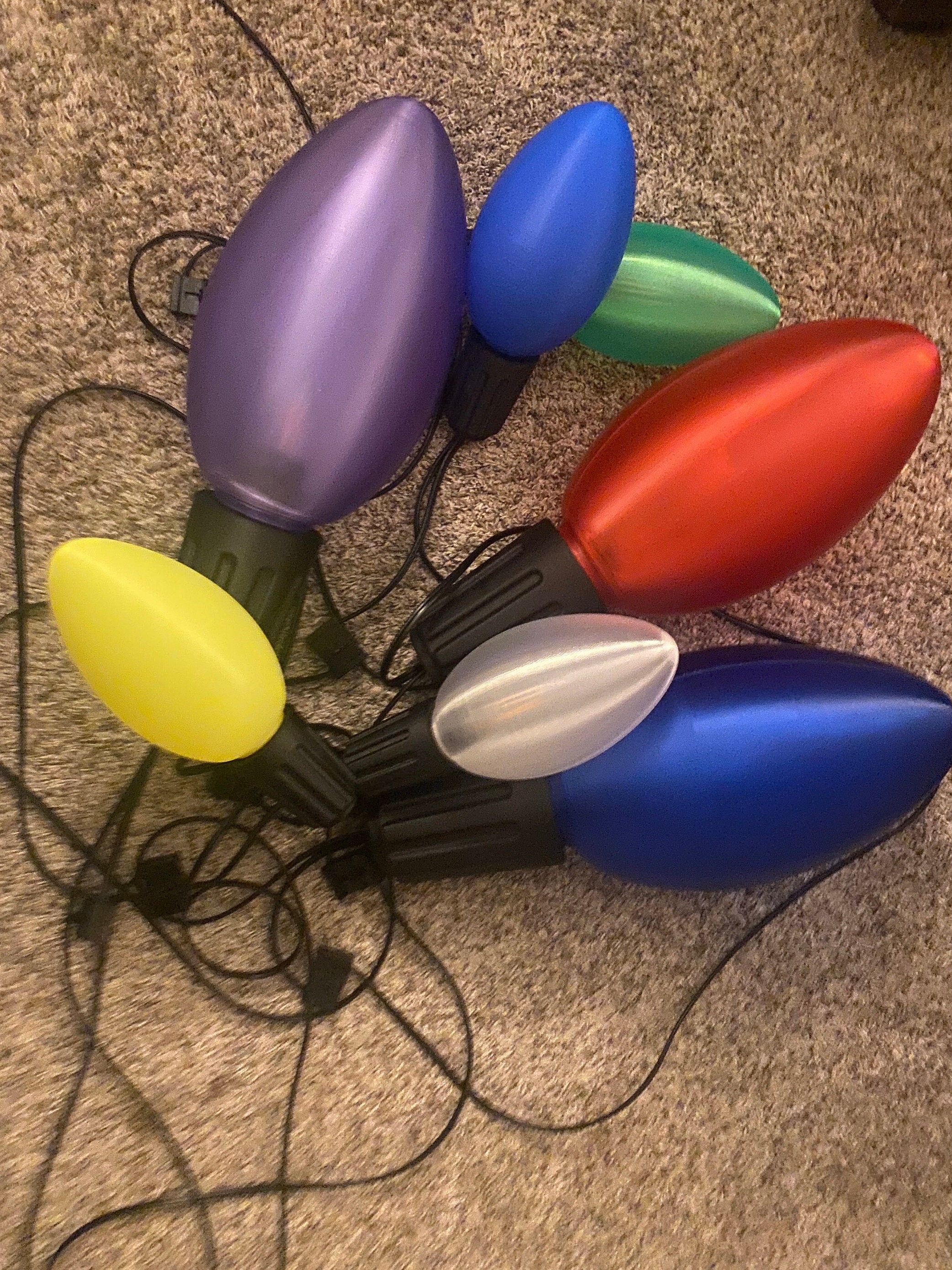 3D Printed Large Christmas Light Bulb Decoration With 120V LED ...