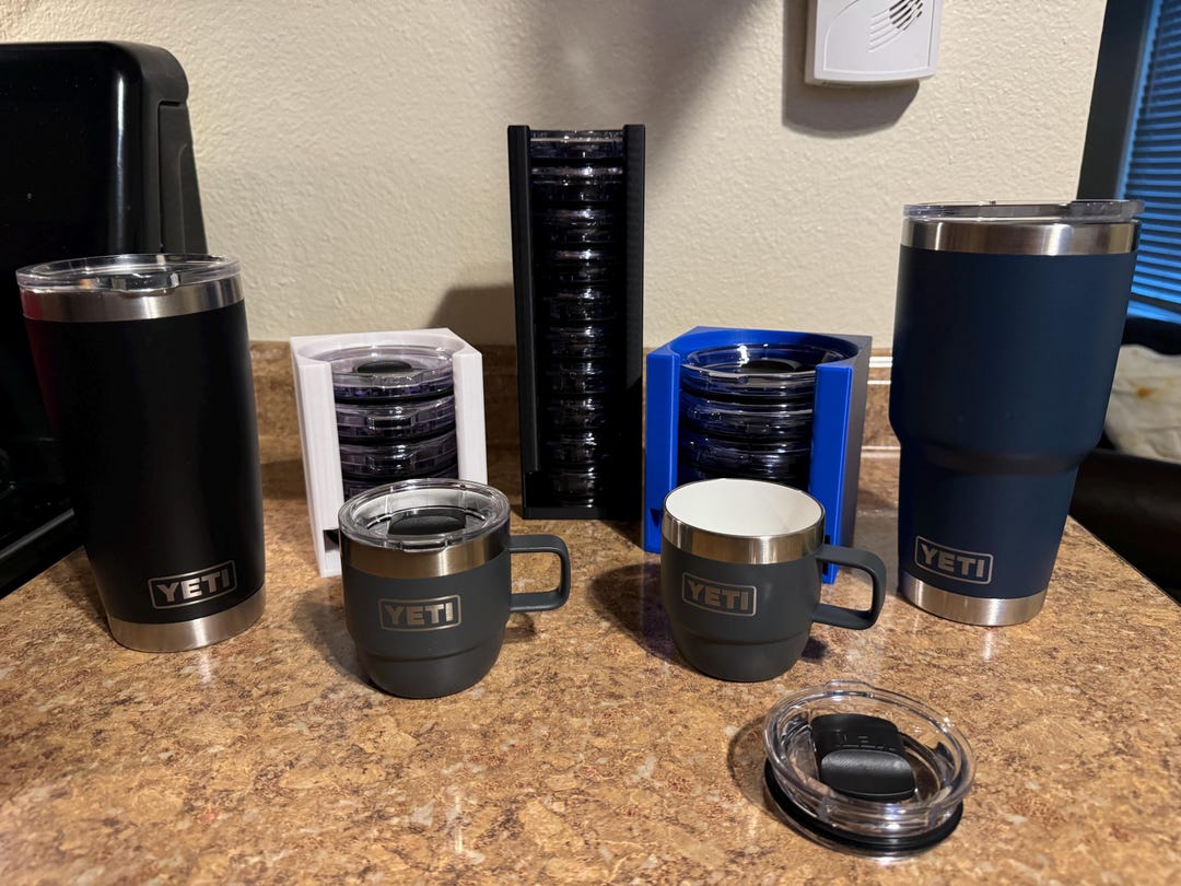 3d-printed Yeti Tumbler Lid Holder | Organize Small, Medium & Large ...