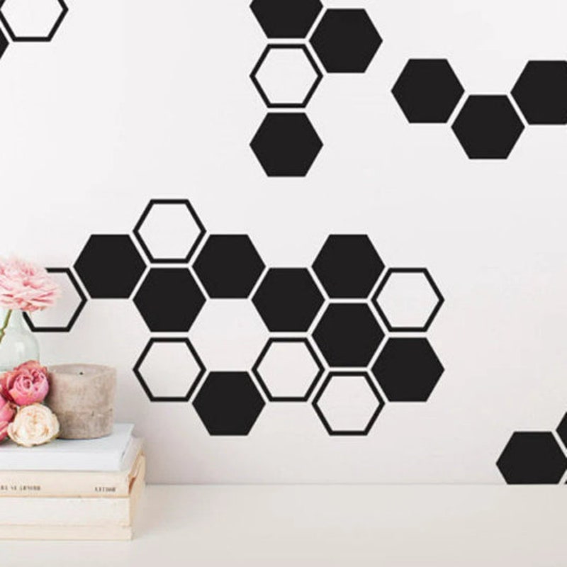 Hexagon Wall Decal - Etsy