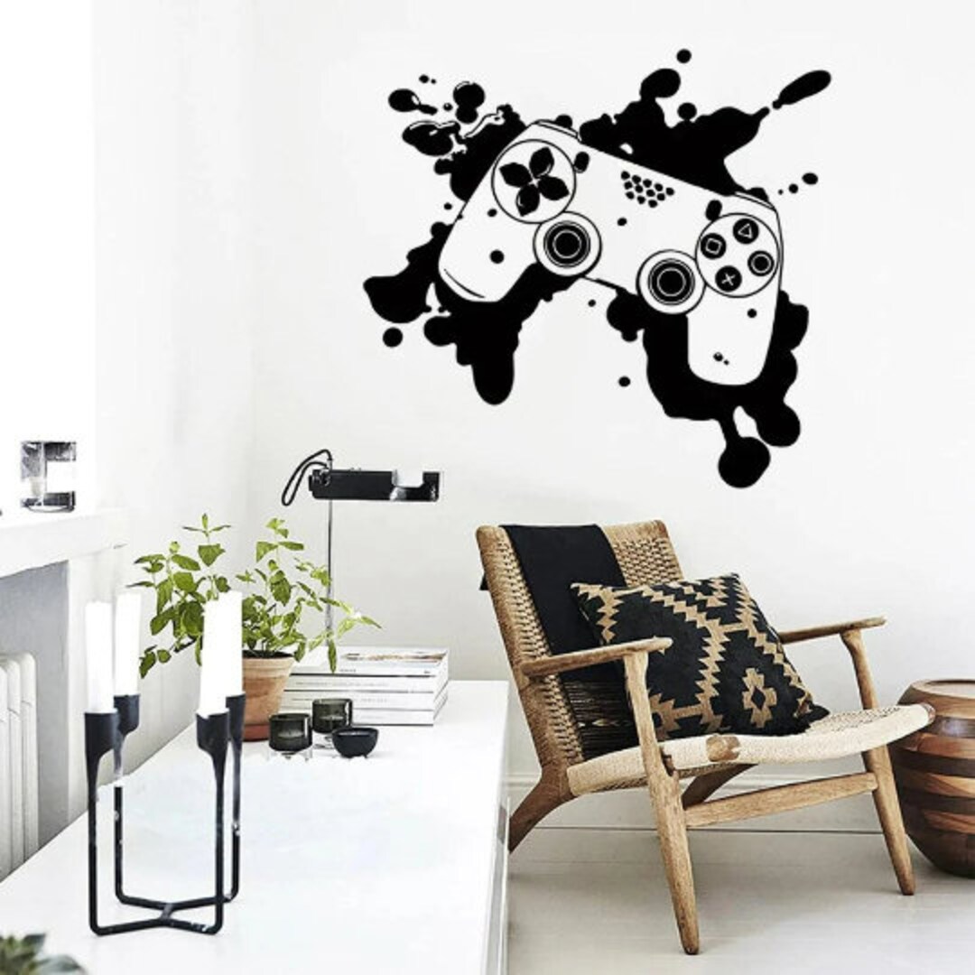 Gaming Controller Wall Decal Gamer Vinyl Stickers Joysticks Video Game ...