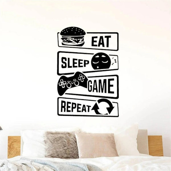 Eat Sleep Game Decal - Etsy