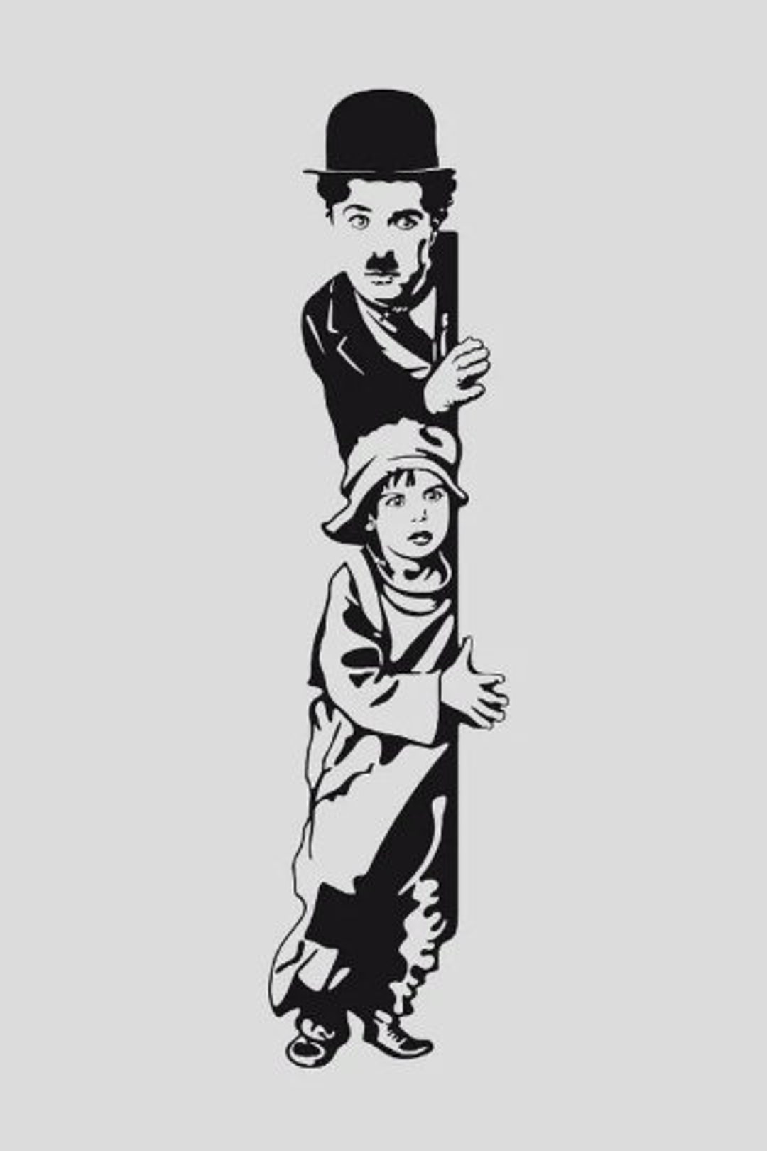 Charlie Chaplin Wall Decal the Kid Comedy Poster Movie Celebrity Vinyl ...