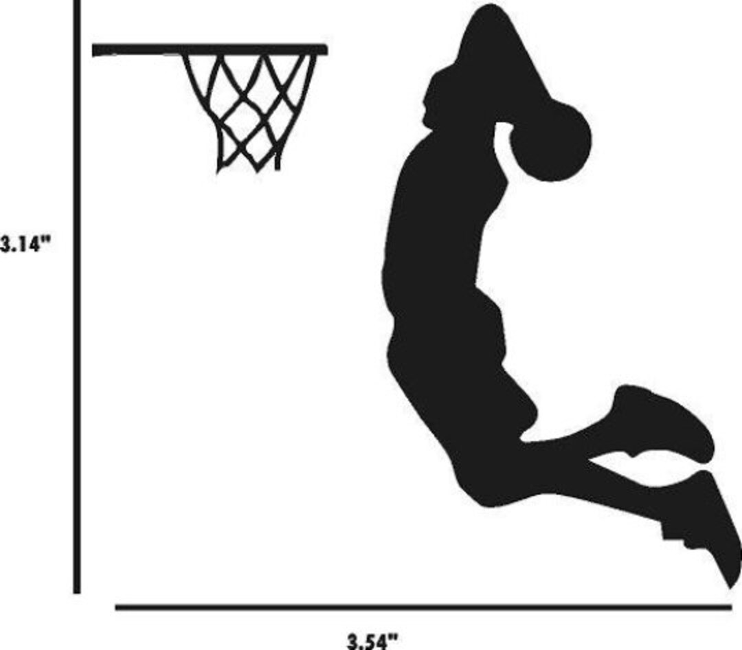 Novelty Basketball Slam Dunk Small Light Switch Sticker Various Colours ...