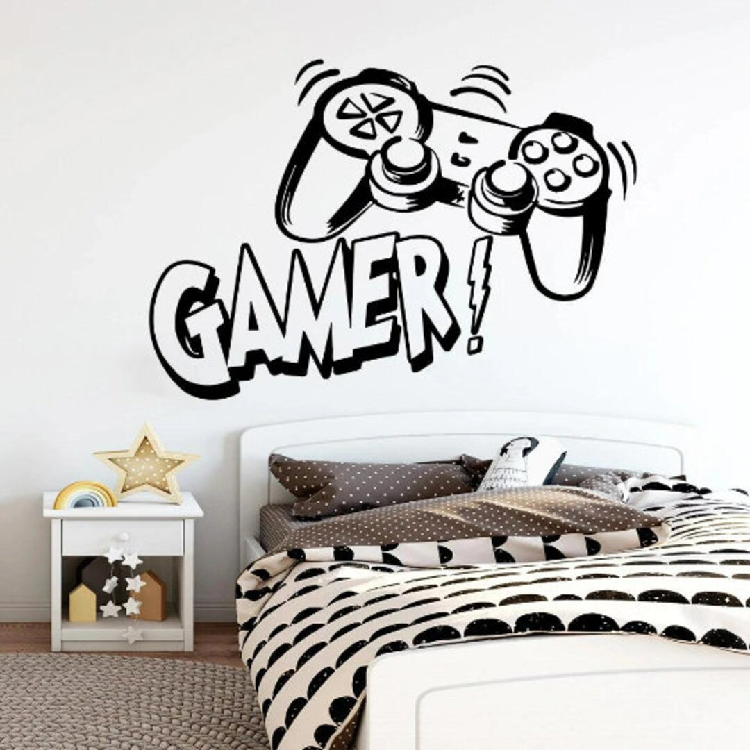 Entertainment Gamer Vinyl Wall Sticker Game Room for Kids Room ...