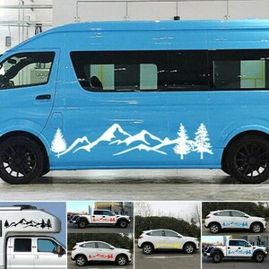 RV Sticker Tree Decal Mountain Scene Car Sticker Forest Vinyl Graphic ...