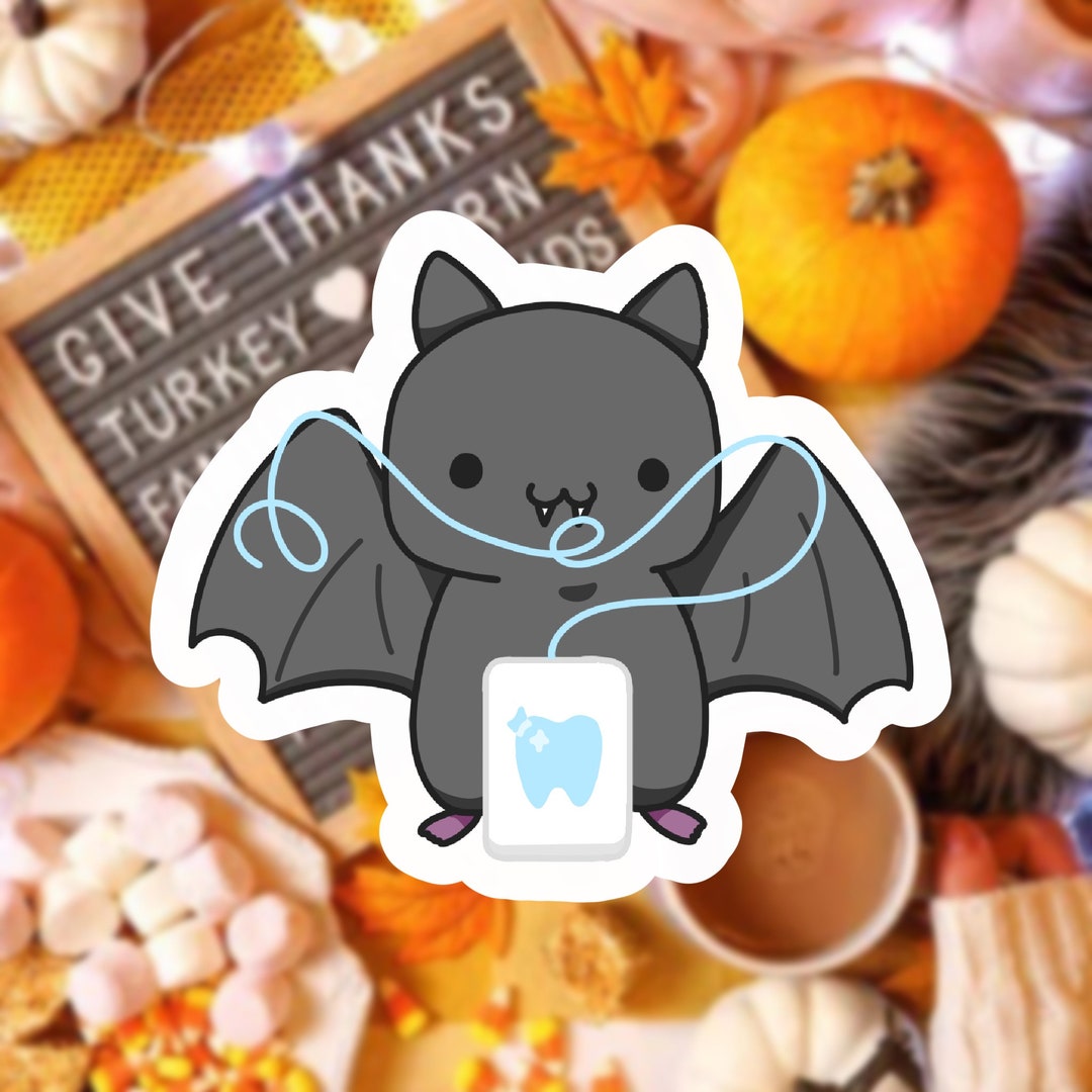 Floss Bat Dental Dental Student Sticker Dental Assistant Dental School ...