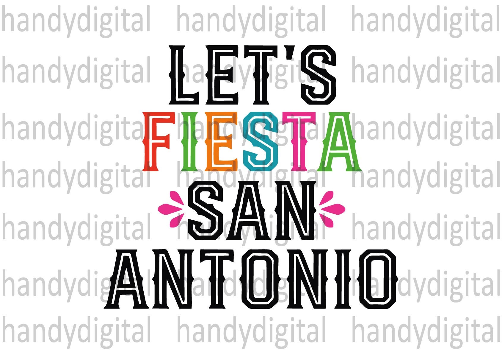 Lets Fiesta San Antonio Instant Digital Download Clipart Vector Outline ...