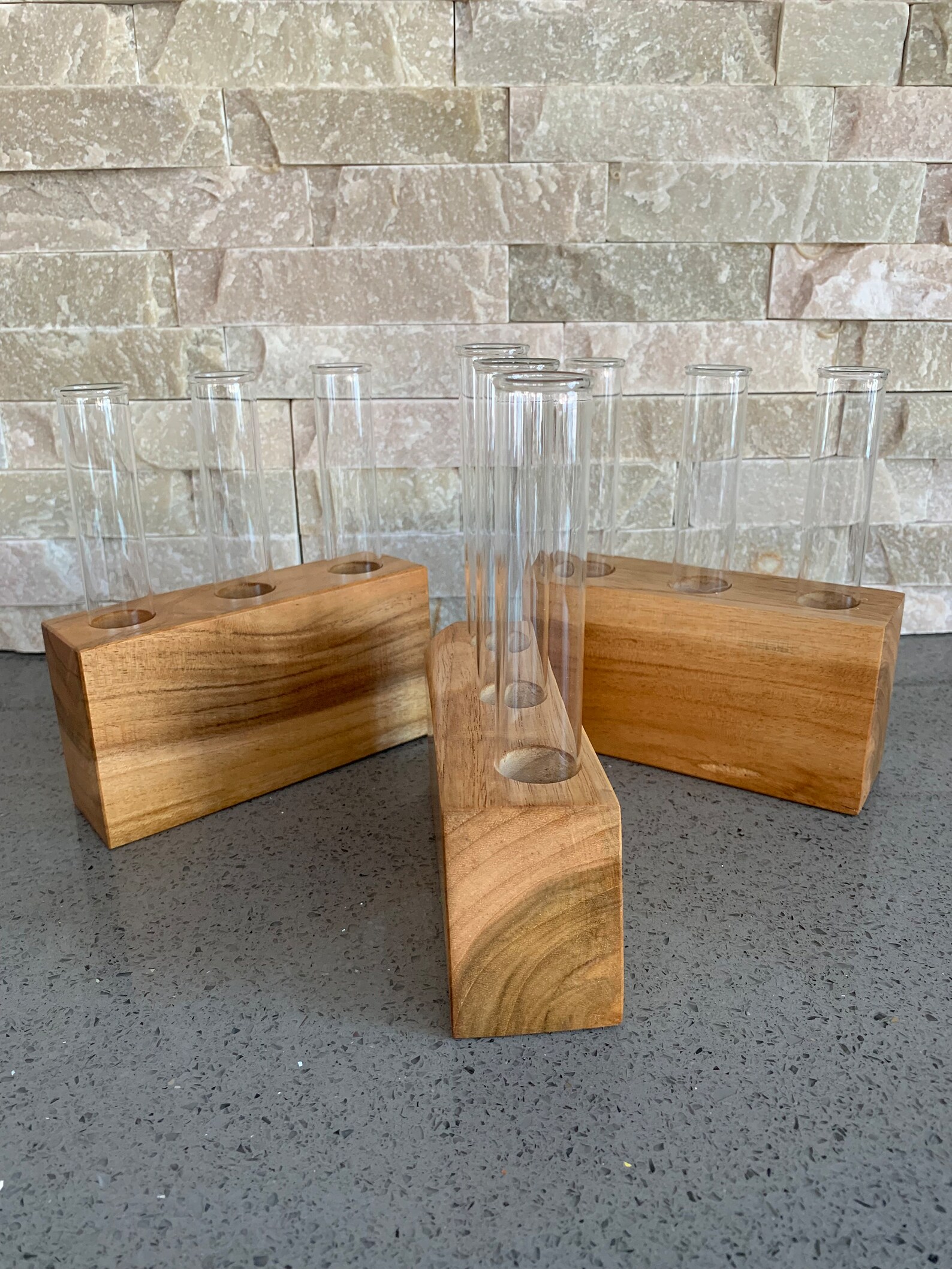 Propagation Block, Propagation Station, Glass Tubes, Teak, Exotic Wood ...