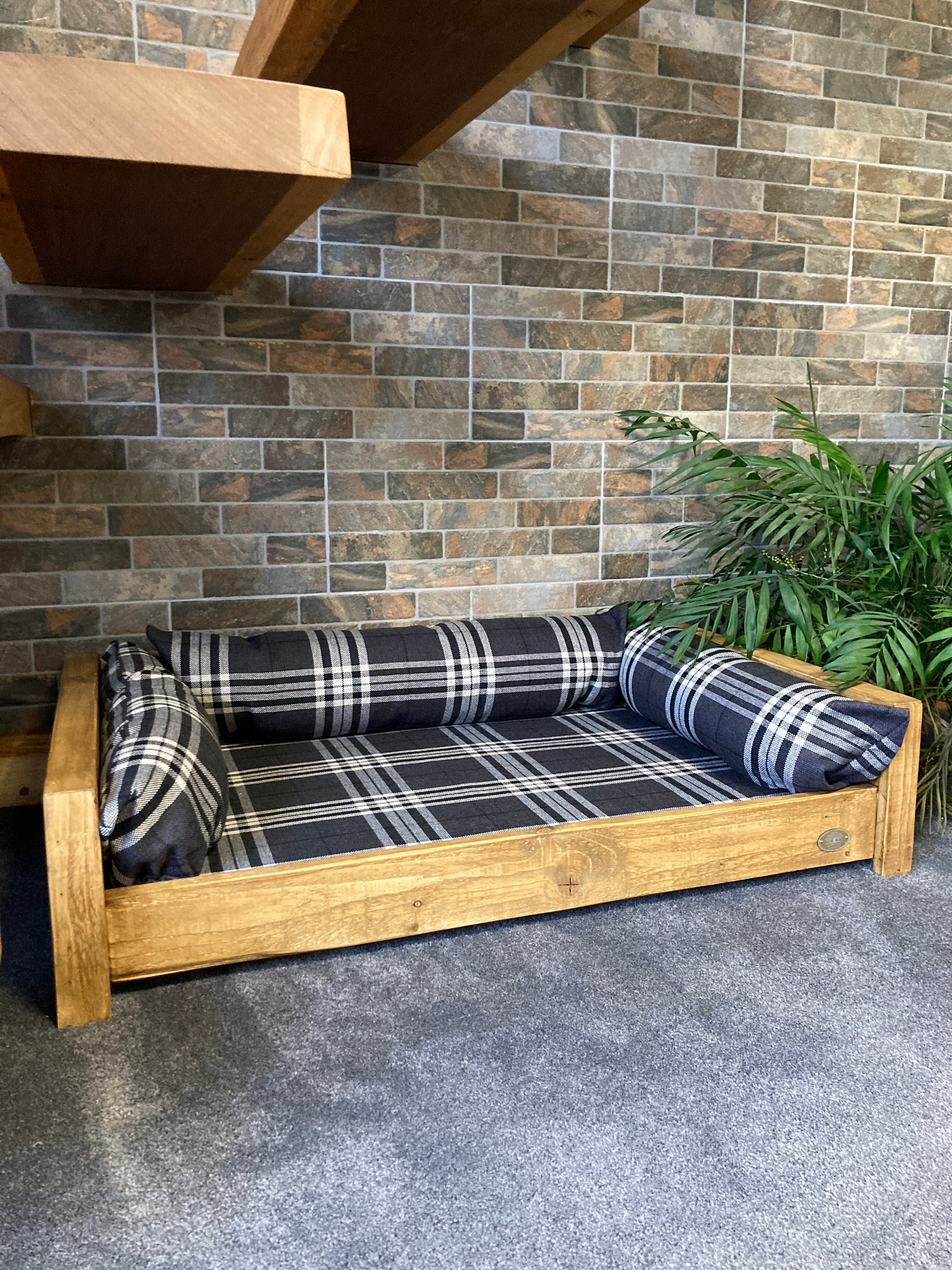 Raised Wooden Rustic Dog Bed - Etsy