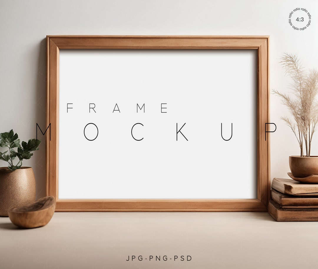 Horizontal Interior Mockup Frame, 4x3 Horizontal Interior Mockup ...