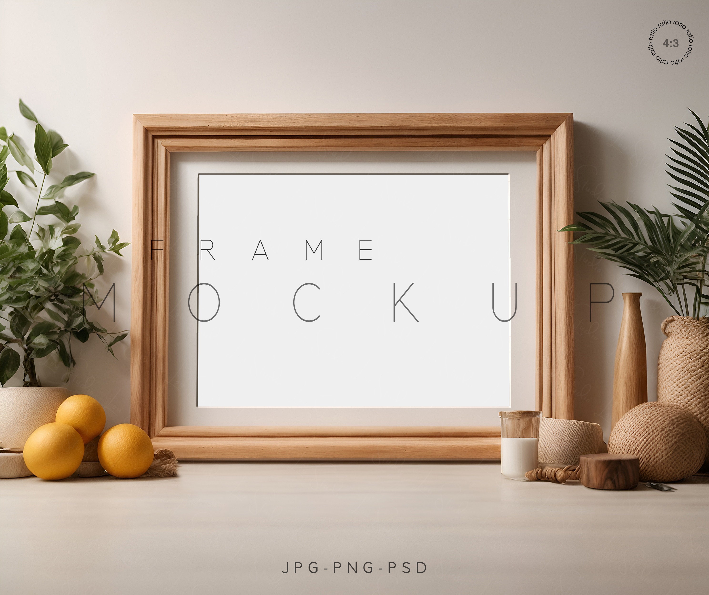 Horizontal Interior Mockup Frame, 4x3 Horizontal Interior Mockup ...