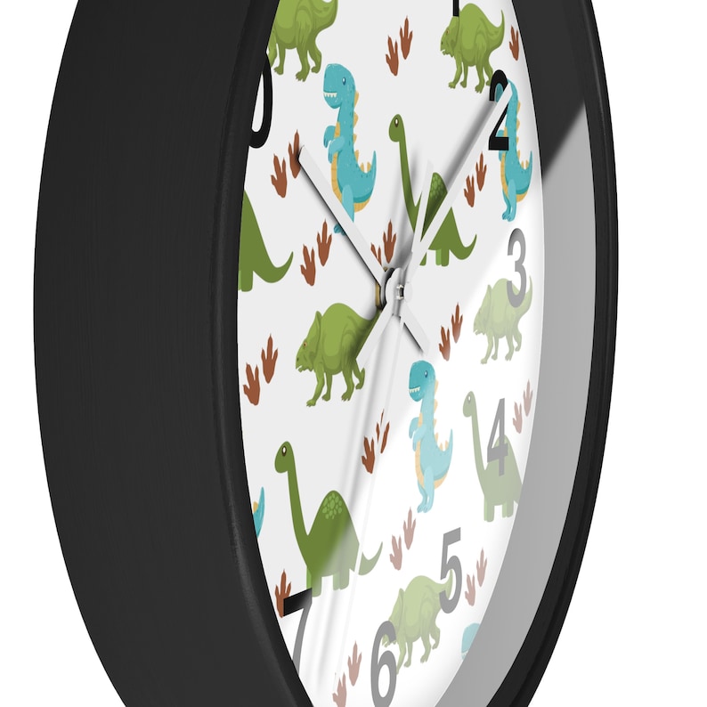 Dinosaur Wall Clock Cute Wall Clock Kids Room Clock Unique Gift for ...