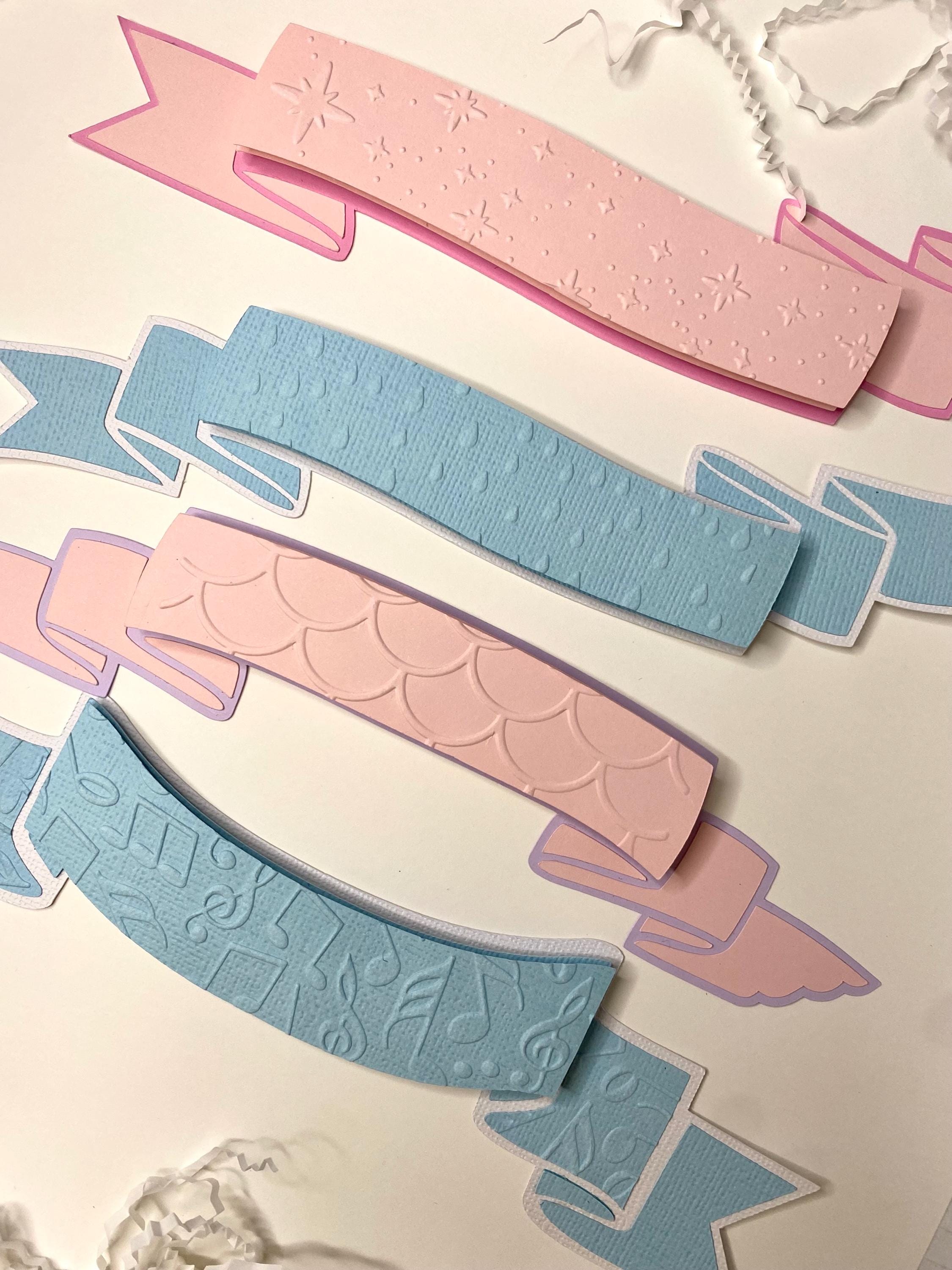 Ribbon Banner SVG Bundle: Layered Cake Topper Designs (digital Download ...