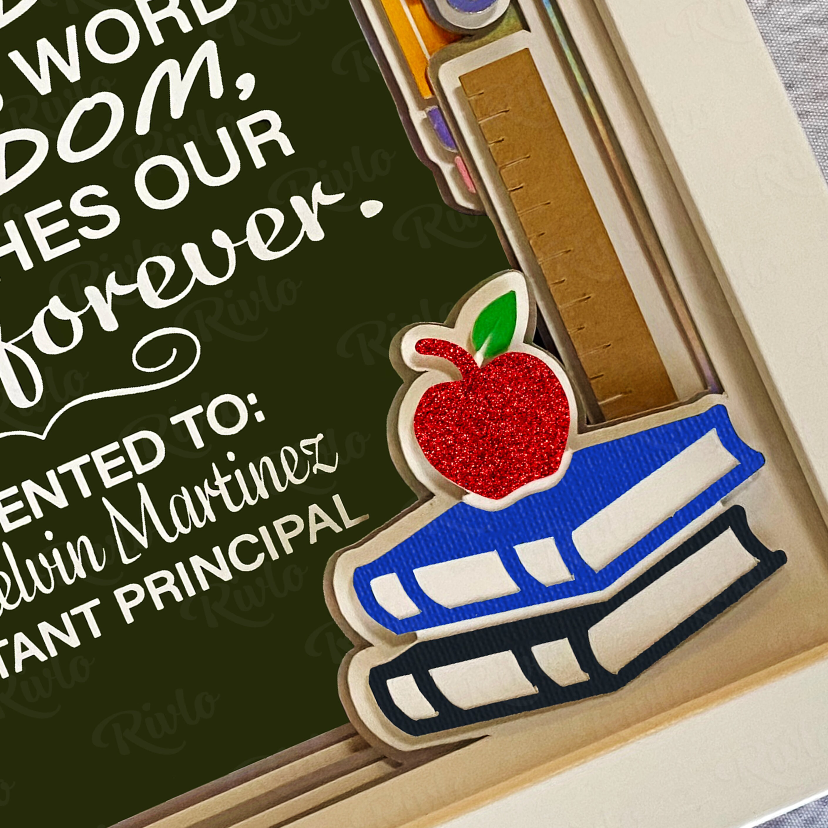 Teacher 3D Frame 3D Teacher Shadow Box Frame Teacher 3D Picture Frame Teacher Appreciation Frame ...