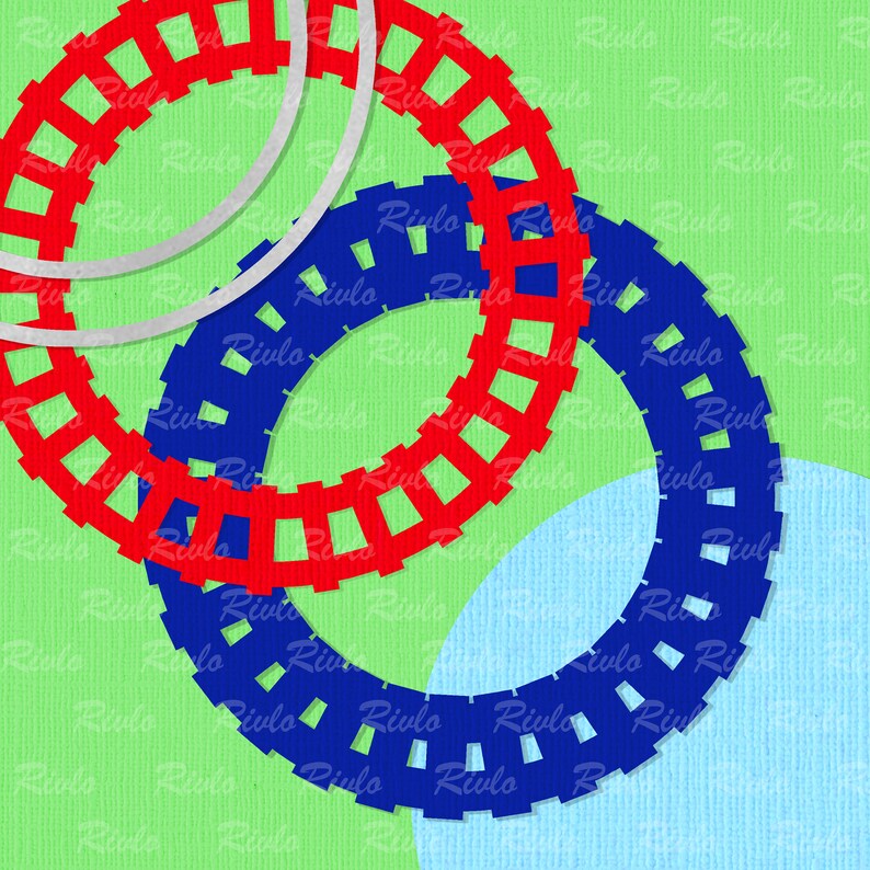 Train Track Birthday Banner Cake Topper Template Svg Png Jpeg Dxf AI ...