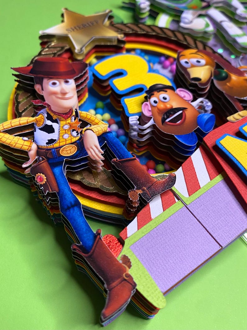 Toy Story Cake Topper | Custom Birthday Cake Topper | Woody Buzz ...