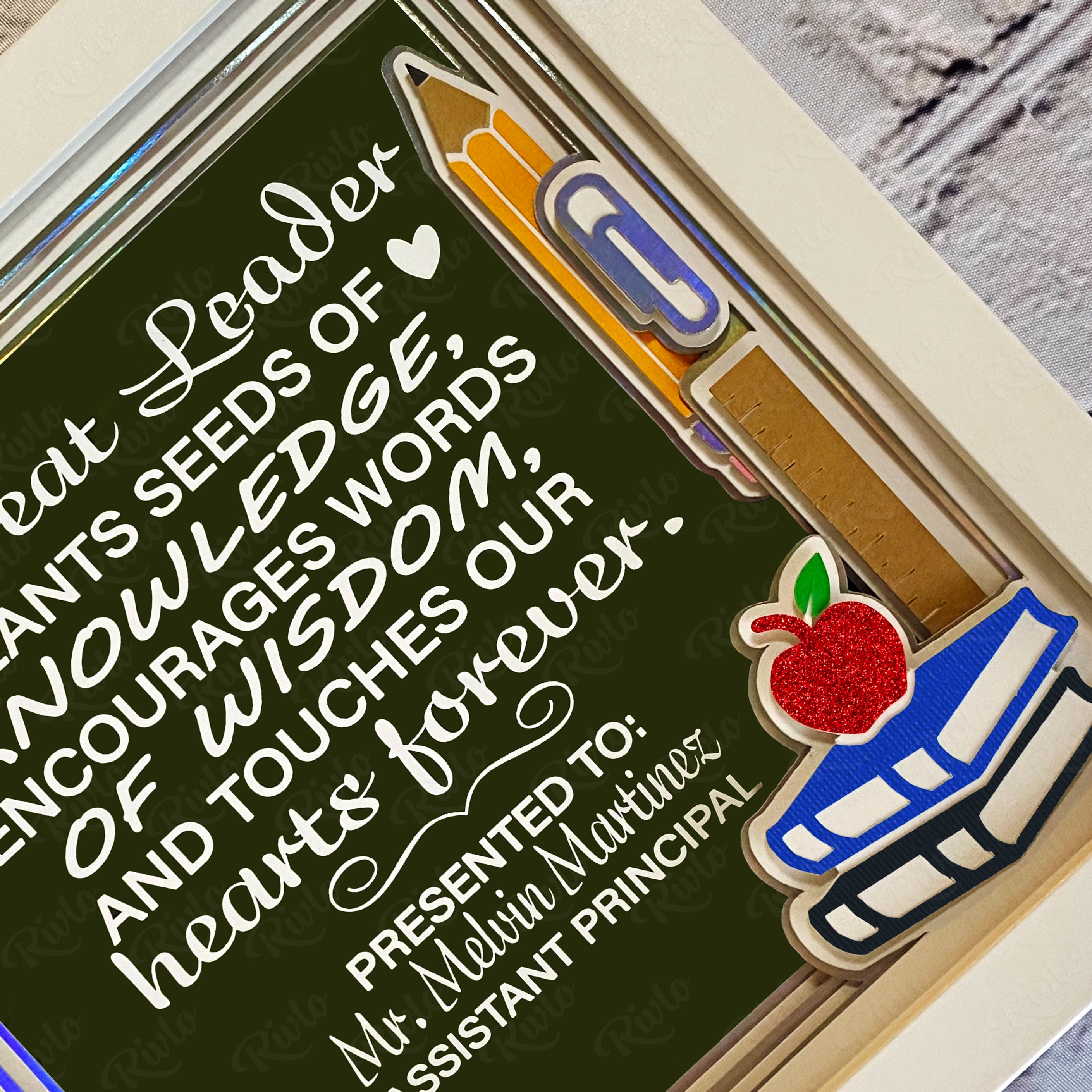 Teacher 3D Frame 3D Teacher Shadow Box Frame Teacher 3D Picture Frame ...