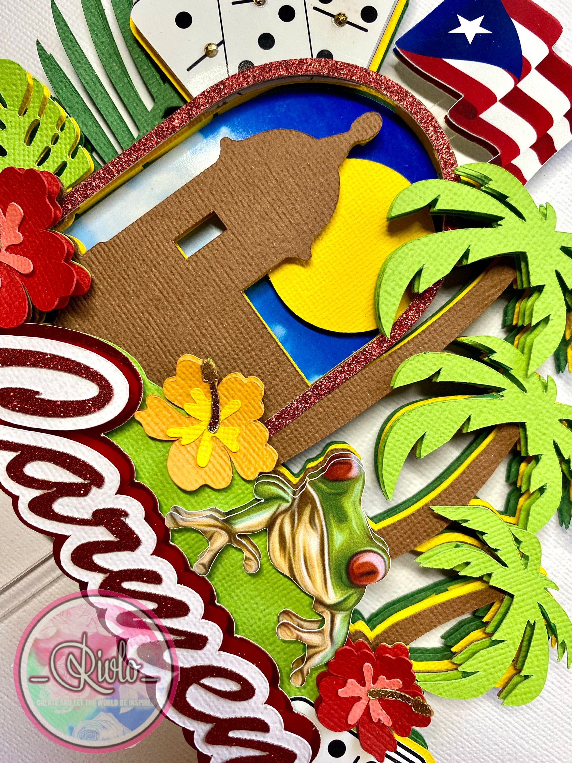 Puerto Rico Cake Toppers Boricua Party Favor Dominos Cake Topper Custom ...