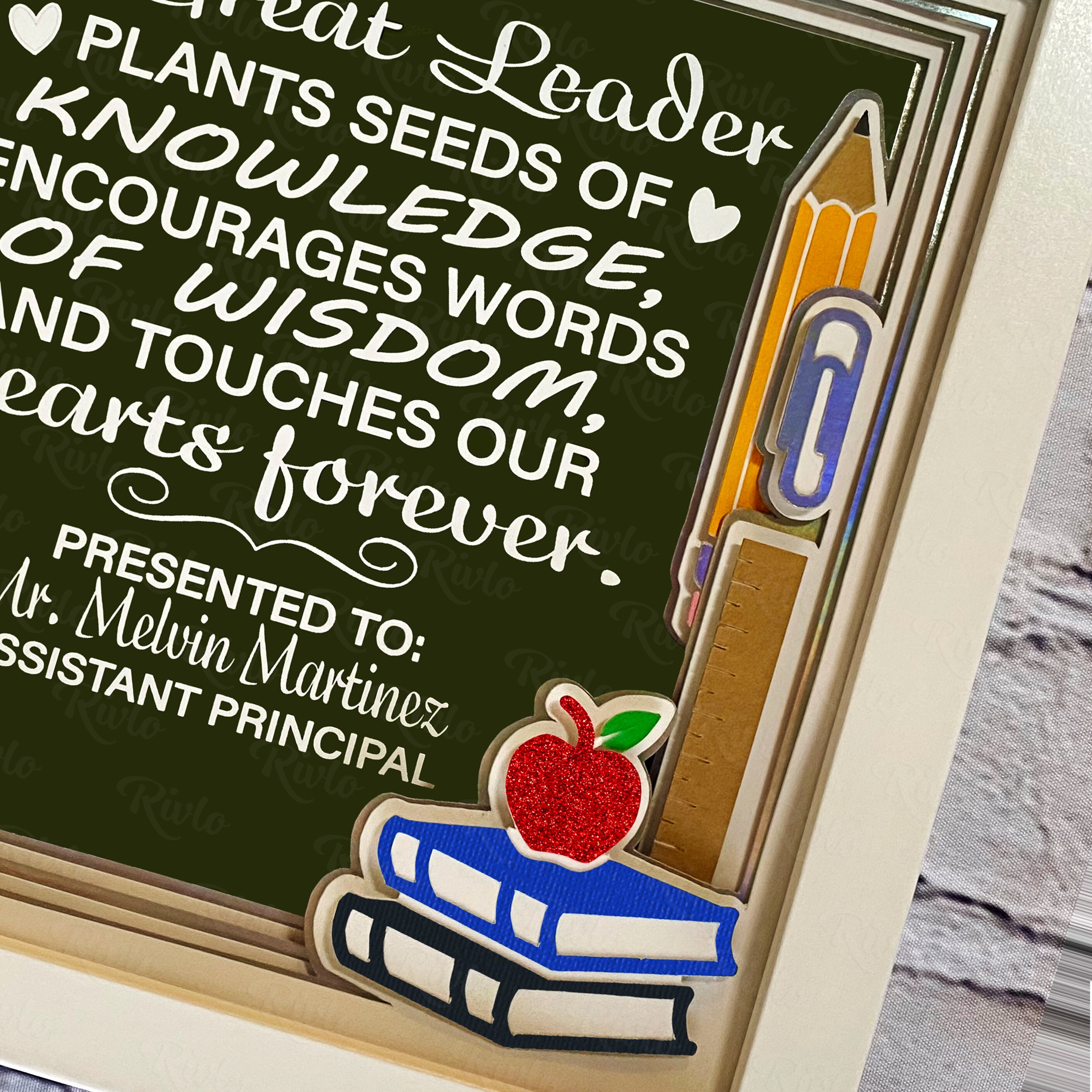 Teacher 3D Frame 3D Teacher Shadow Box Frame Teacher 3D Picture Frame ...