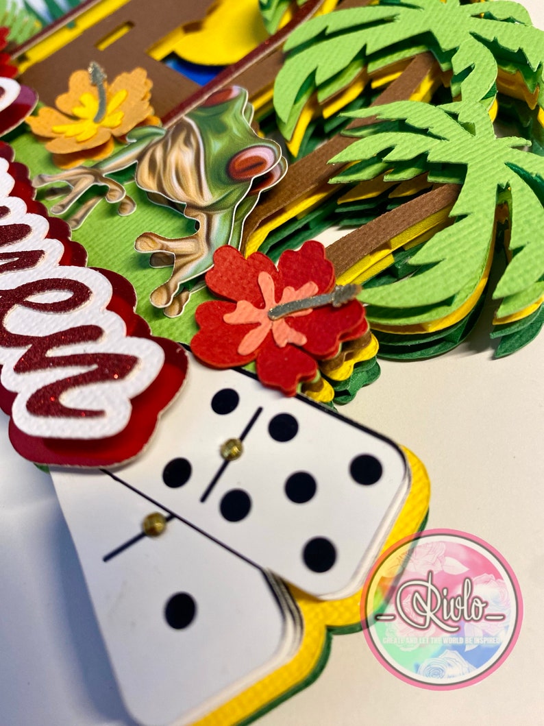 Puerto Rico Cake Toppers Boricua Party Favor Dominos Cake Topper Custom ...