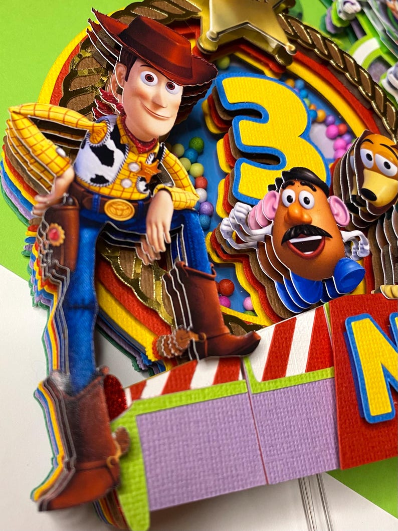 Toy Story Cake Topper | Custom Birthday Cake Topper | Woody Buzz ...