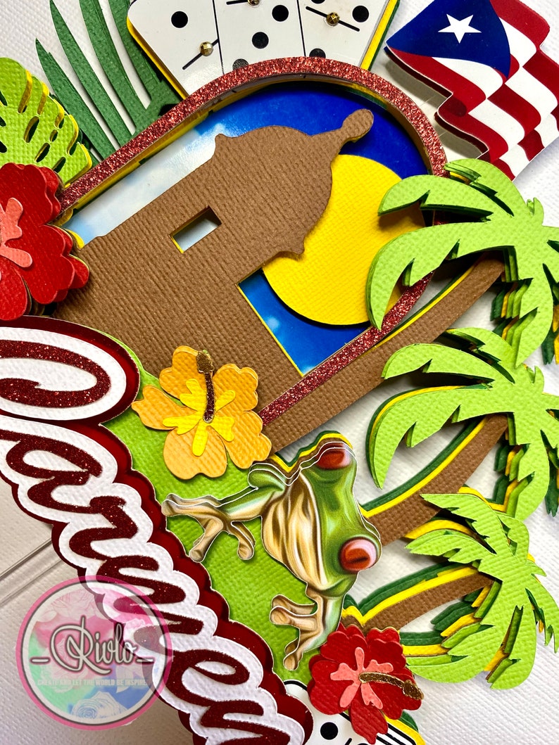 Puerto Rico Cake Toppers Boricua Party Favor Dominos Cake Topper Custom ...