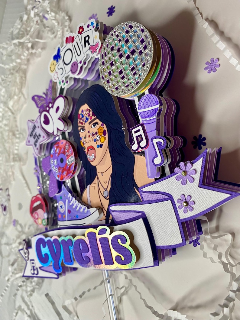 Handmade Olivia Rodrigo Birthday Cake Topper: Guts Theme - Etsy