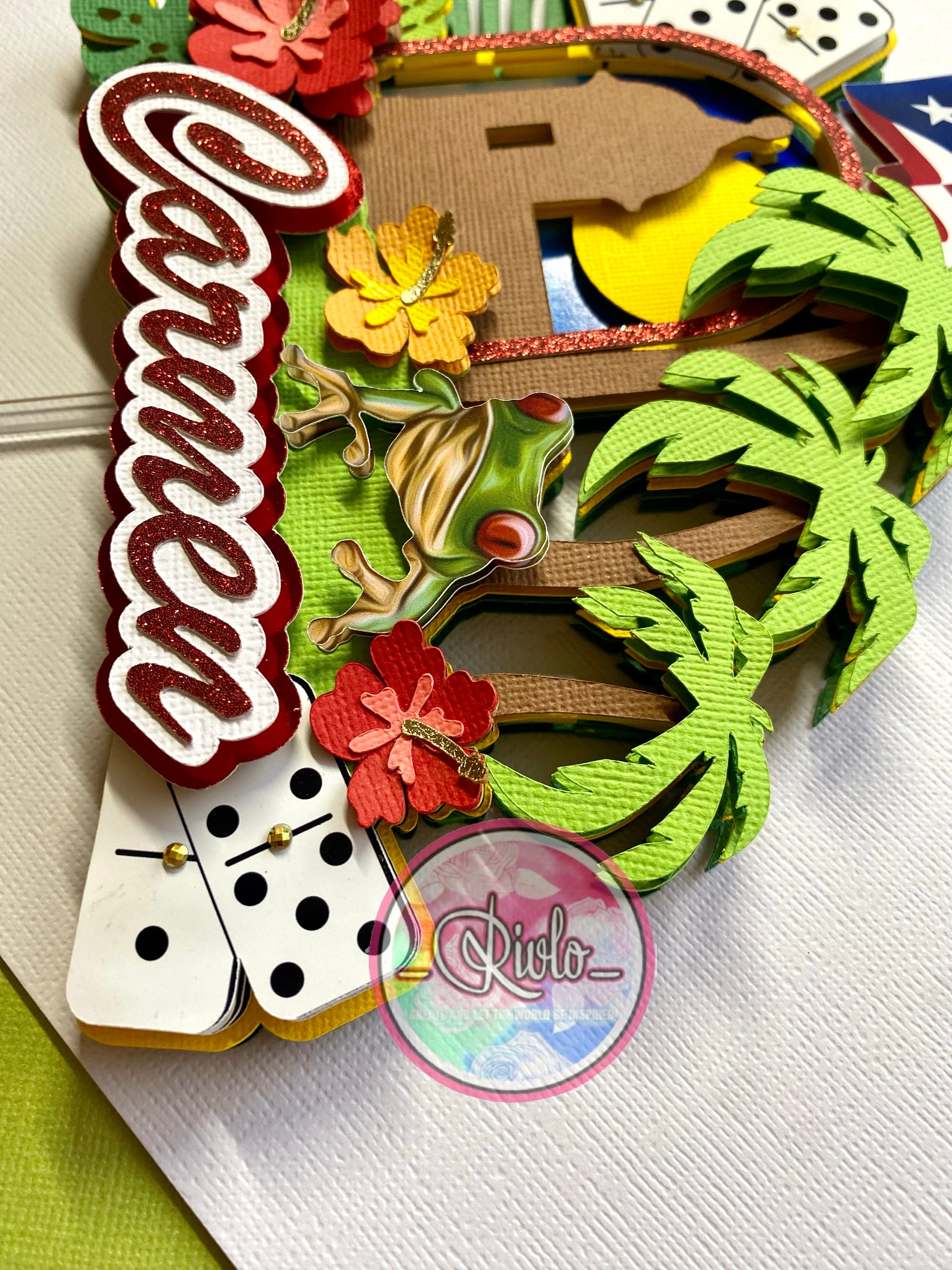 Puerto Rico Cake Toppers Boricua Party Favor Dominos Cake Topper Custom ...