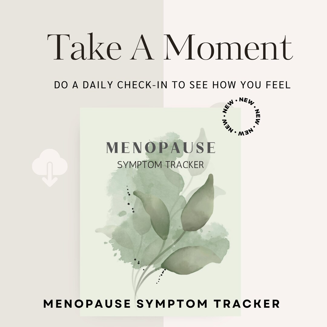 Menopause Symptom Tracker, Perimenopause and Menopause Wellbeing, 240 ...