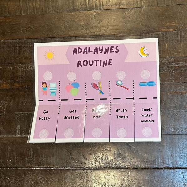 Routine Chart for Kids Chart for Morning and Bedtime Responsibility ...
