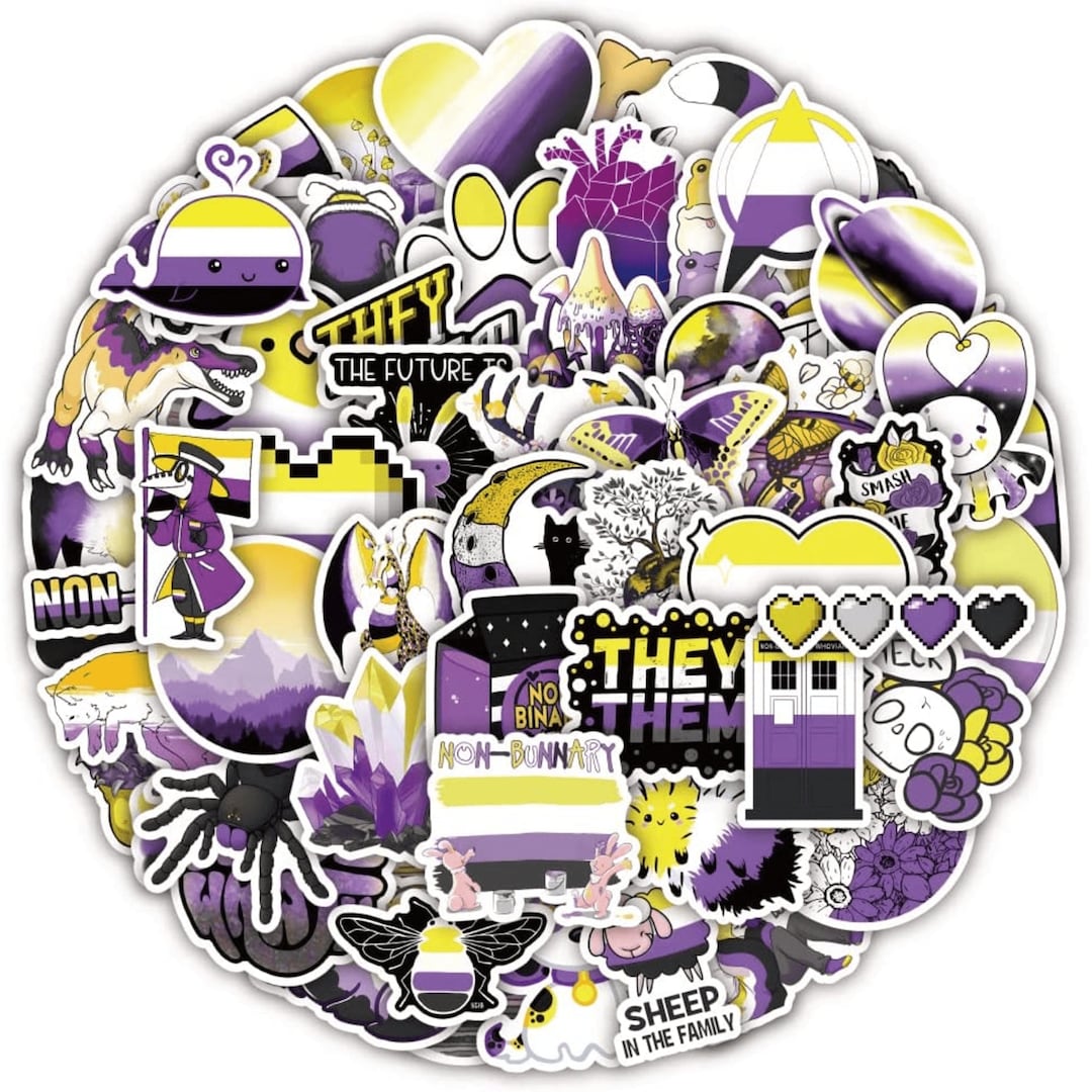 60pc Non-binary Stickers Gender Identity LGBTQ Stickers - Etsy