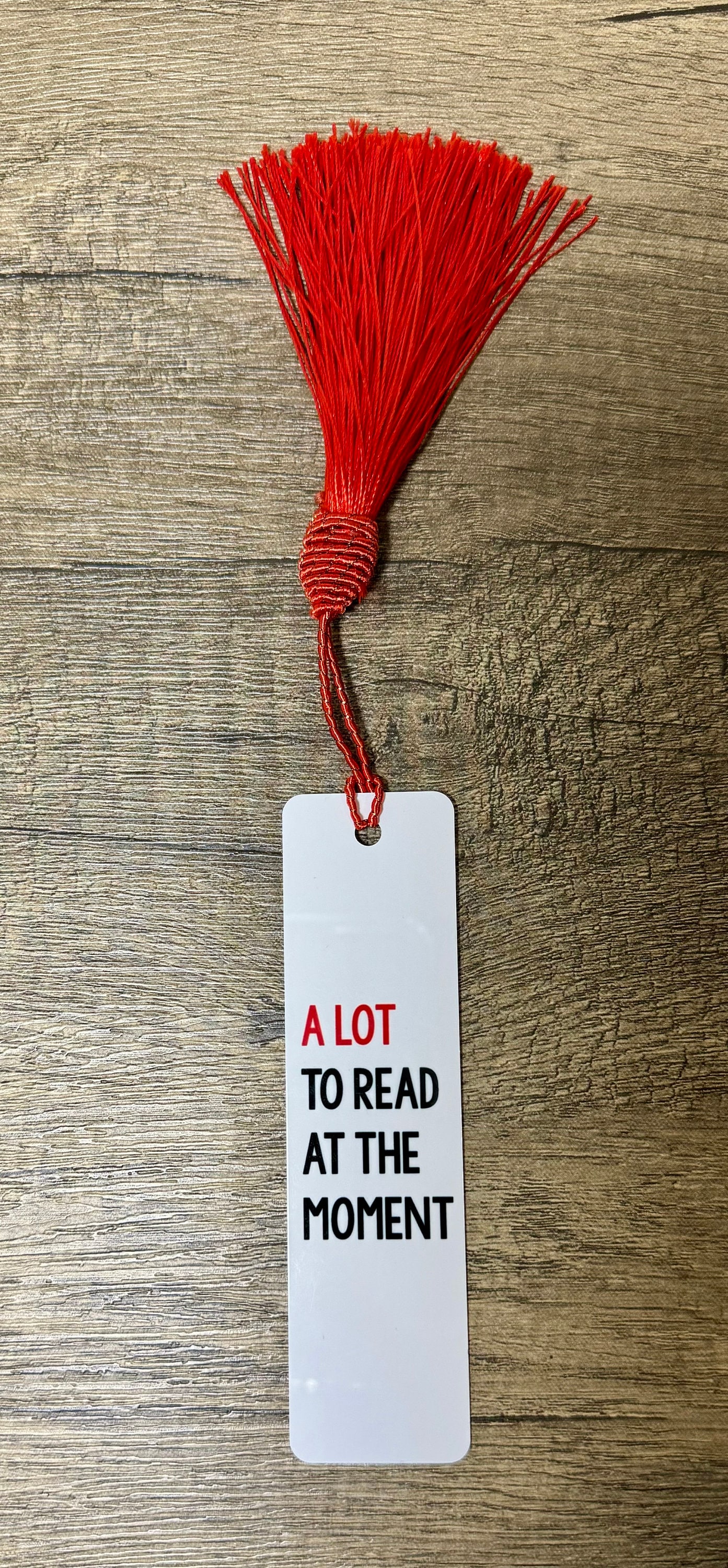 A Lot to Read at the Moment Red Inspired Bookmark - Etsy