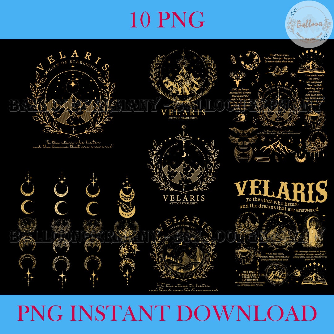 ACOTAR Velaris Png to the Stars City Png Sarah J Maas - Etsy