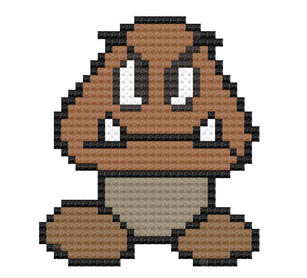 Mario Goomba Cross Stitch Pattern - Etsy