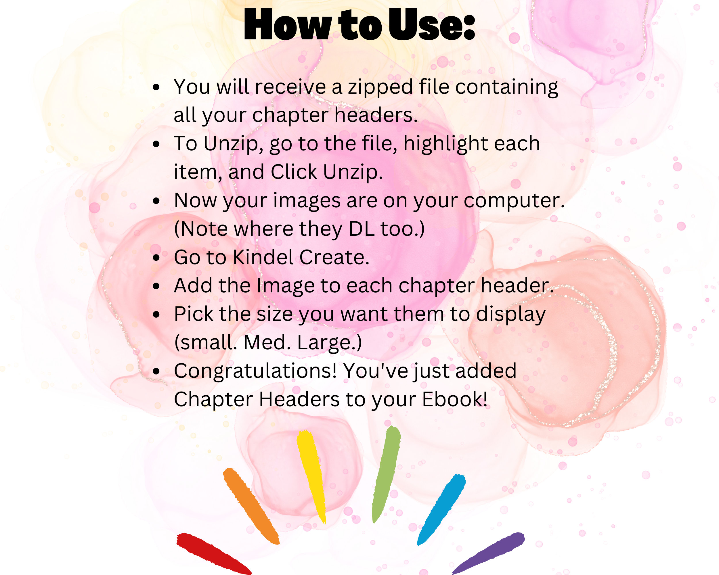 The Rose Romance Chapter Header Numbered Designs. Chapter Graphics for ...