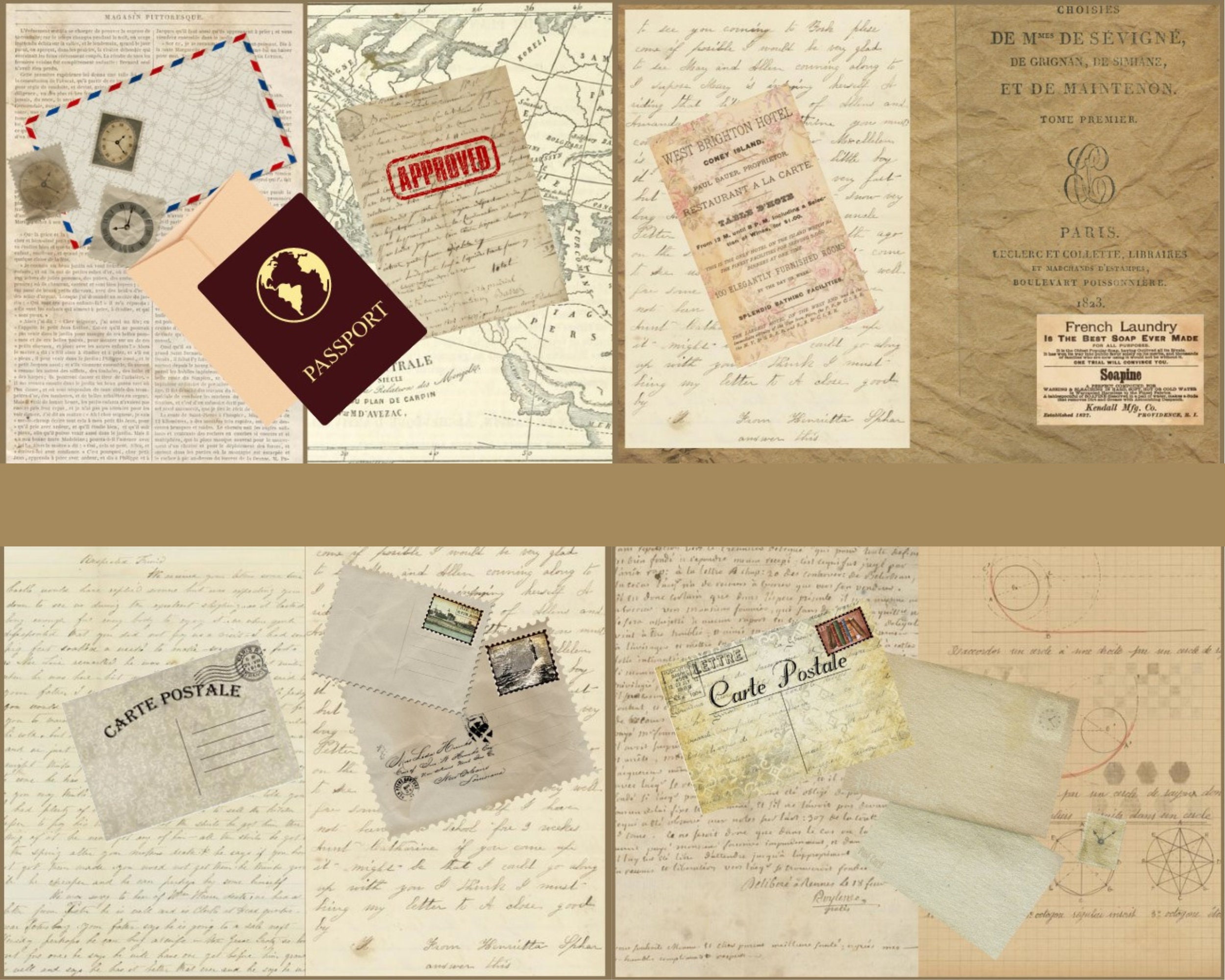 Travel Papers Please, World Travel Digital Print Papers, Junk Journals ...