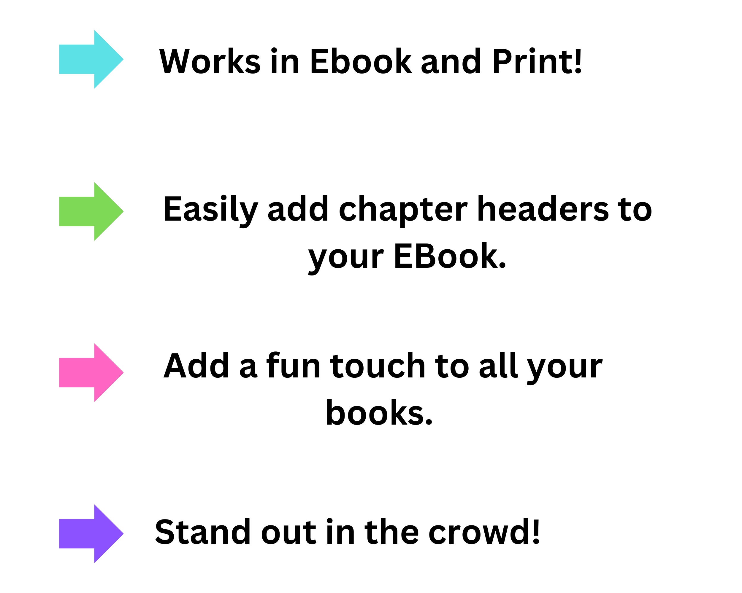 The Rose Romance Chapter Header Numbered Designs. Chapter Graphics for ...