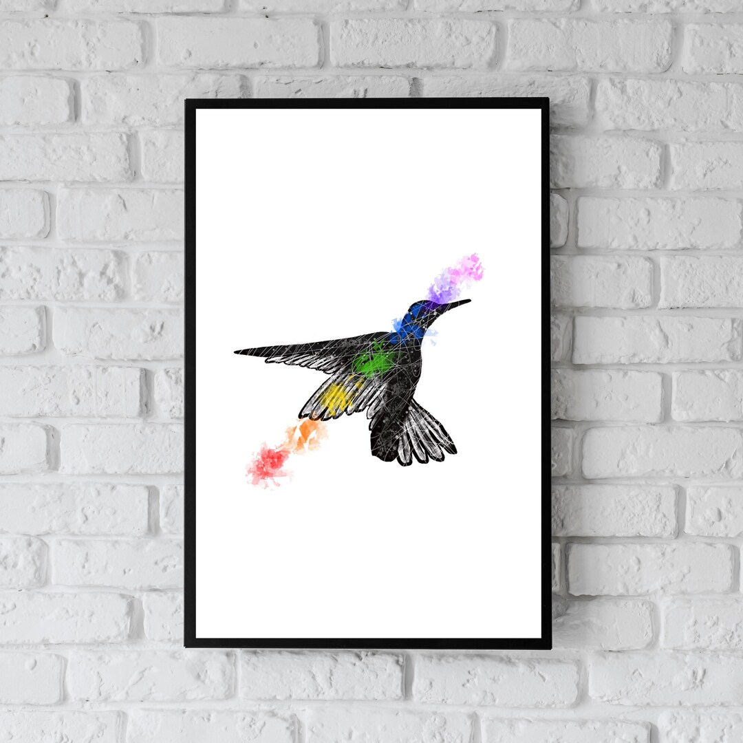 Hummingbird Spirit Animal Wall Art Bird Lover Digital Print Hummingbird ...
