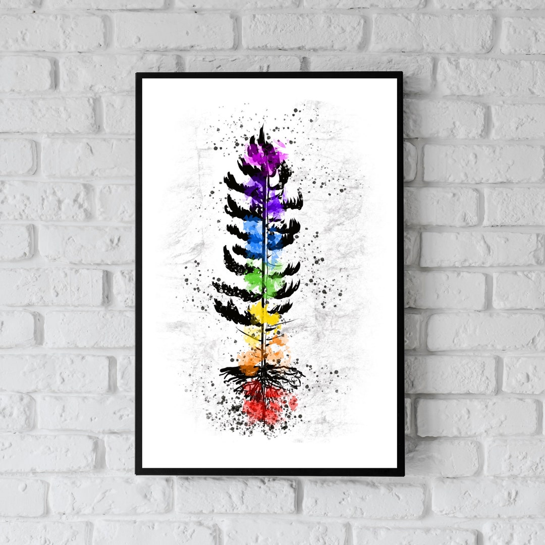 Tree of Life Spiritual Art Om Digital Poster Chakra Tree Wall Art Yoga ...
