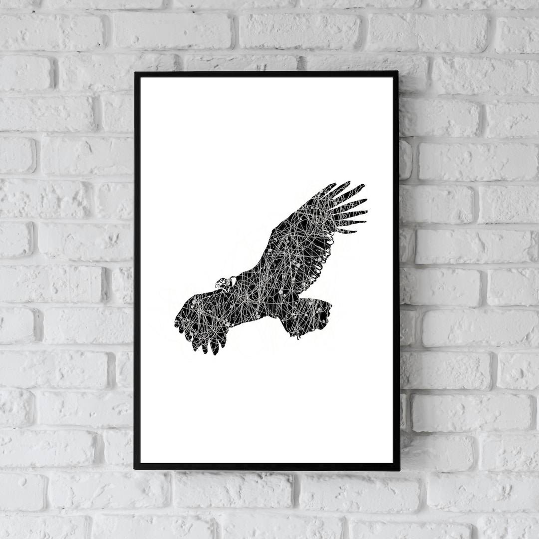 Condor Digital Art Bird Watcher Print Spiritual Condor Wall Art ...