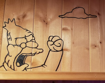 The Simpsons Old Man Yells at Cloud Grandpa Simpson Print, Poster ...