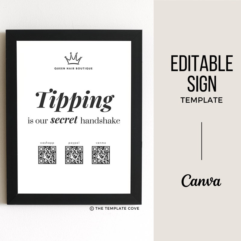 Tips Appreciated Sign - Etsy