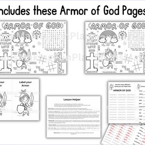 Armor of God Activity Coloring Pages DIGITAL DOWNLOAD // Printable ...