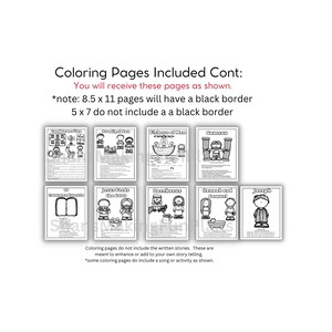 Bible Stories Coloring Pages DIGITAL DOWNLOAD // Printable Acitivity ...