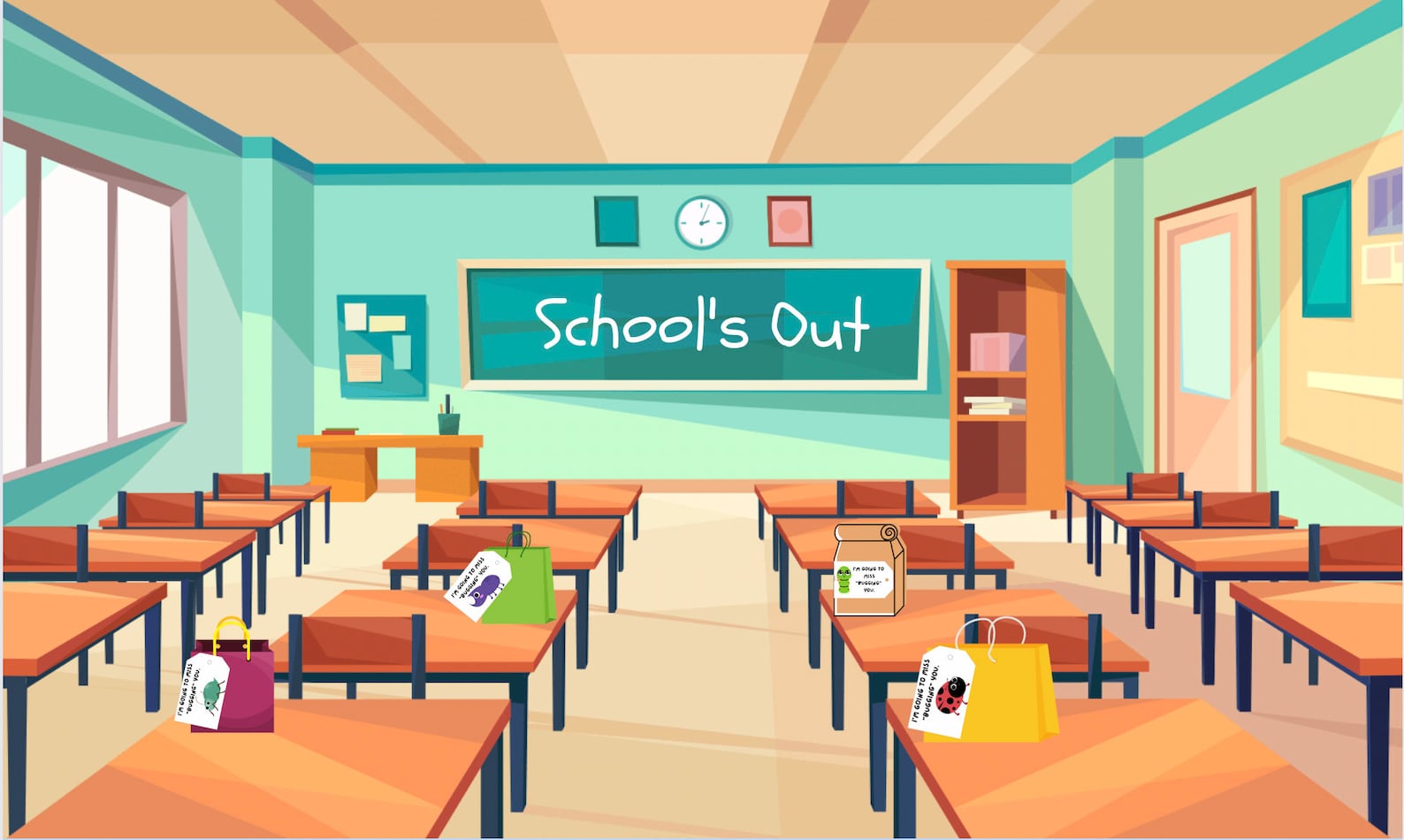 Bugs Bugging You Goodbye End of Year Gift Tags DIGITAL DOWNLOAD ...