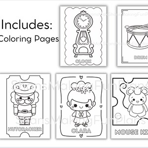 Nutcracker Ballet Activity Pages Coloring Page DIGITAL DOWNLOAD ...