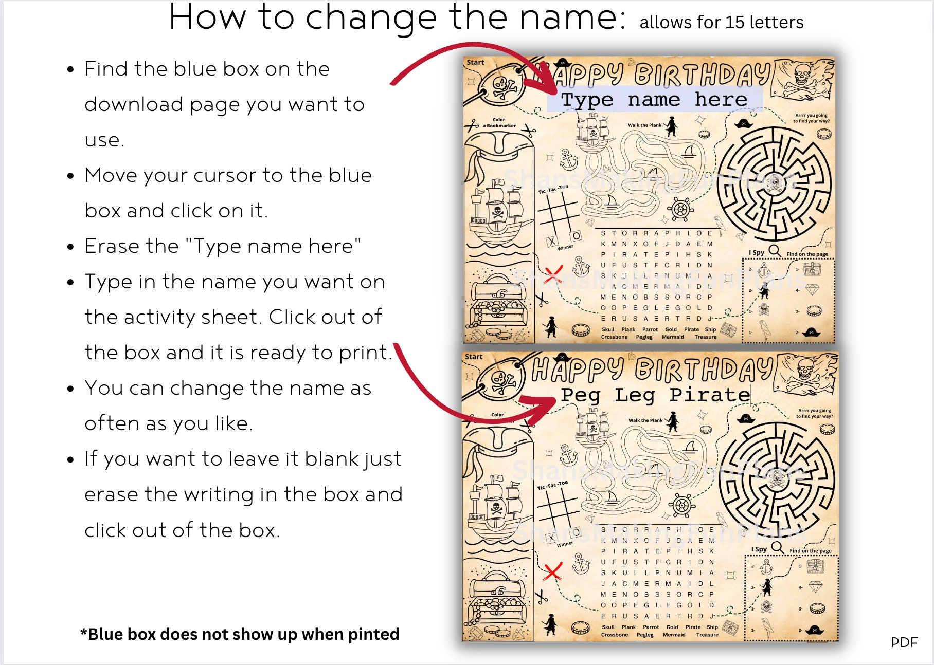 Treasure Map // Activity Page DIGITAL DOWNLOAD // Printable Acitivity ...