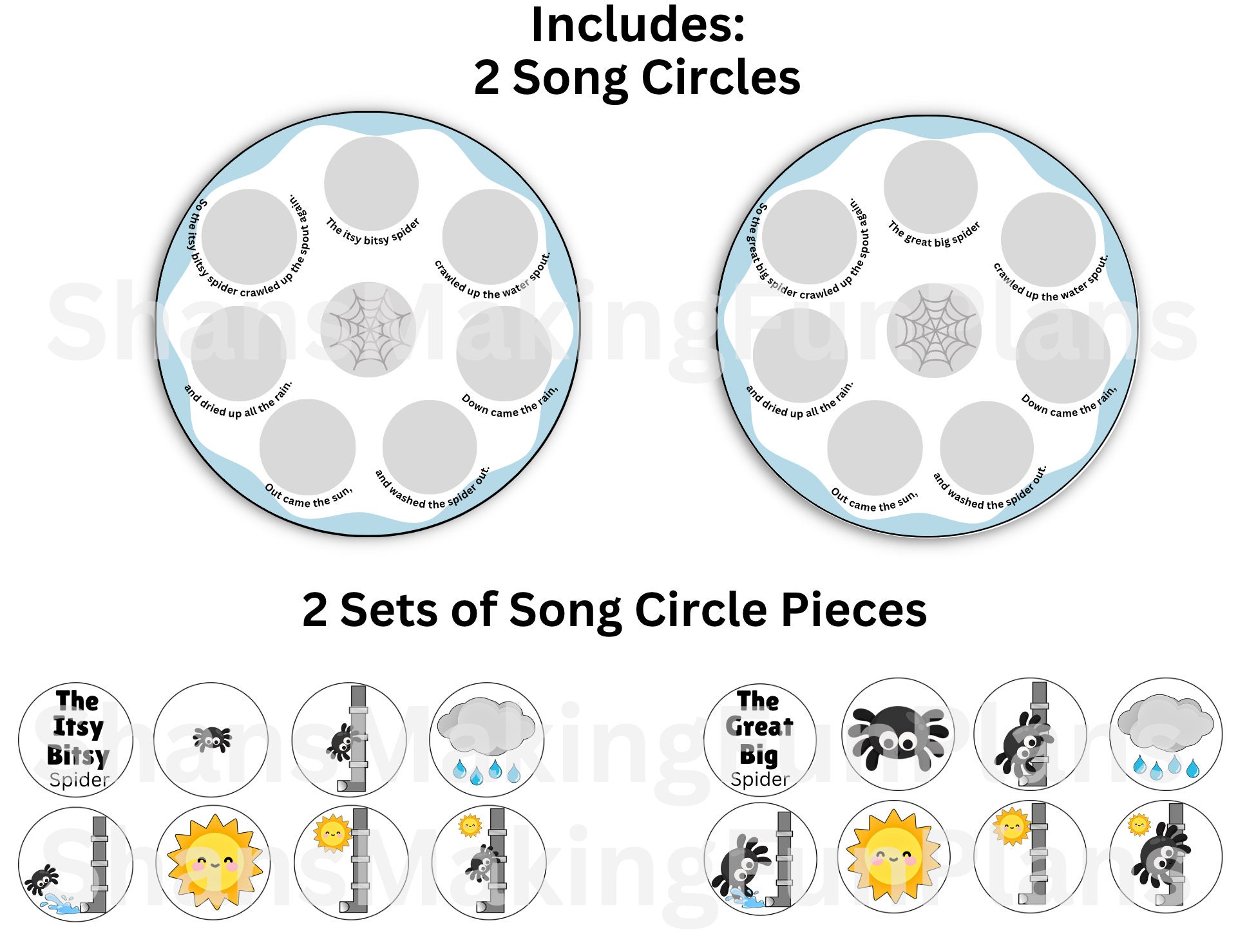 Itsy Bitsy Spider Song Wheel Activity Digital Download // Sequencing ...