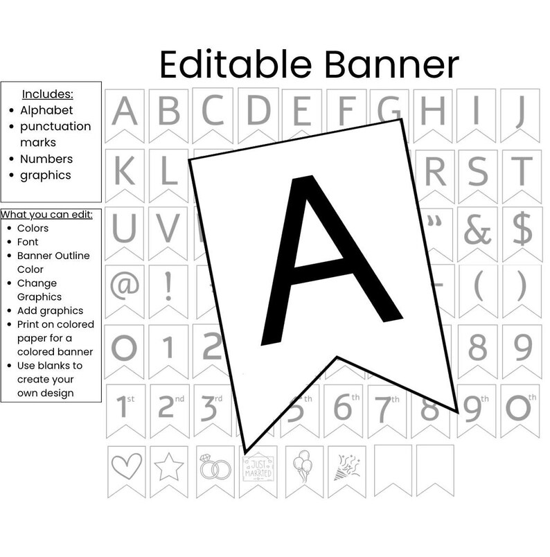 Printable Banner Editable DIGITAL DOWNLOAD // Printable Banner // Party ...